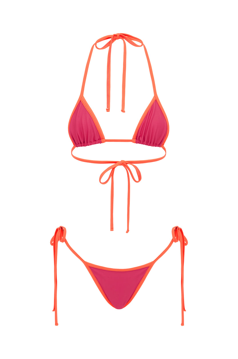 Brazilian Tie String Bottoms Fuchsia – Lei Mei Mei